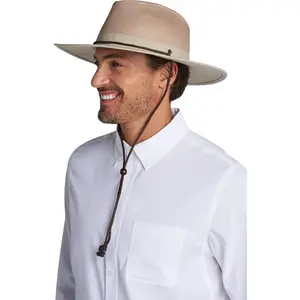 Coolibar Walkabout Vented Waxed Canvas Sun Hat - Smoke Grey
