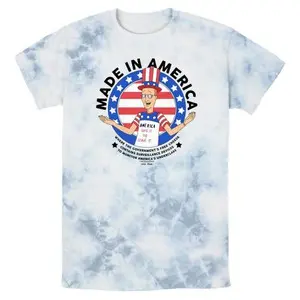 KING OF THE HILL Dale Gribble Made In America Graphic T-shirt - White/blue
