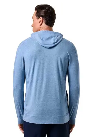 Coolibar Lumaleo Full Zip Hoodie - Light Blue Heather