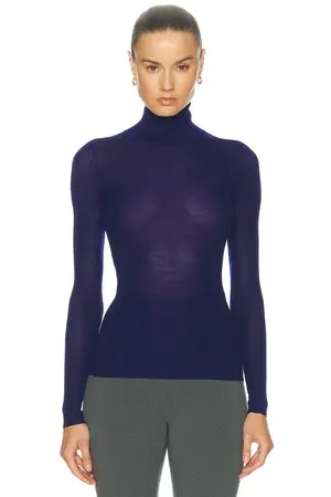 JIL SANDER Ribbed Turtleneck Sweater - High Tide