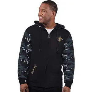 STARTER New Orleans Saints Thursday Night Gridiron Full-zip Hoodie - Black