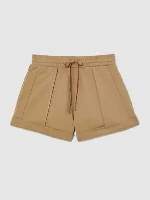 REISS Willa Cotton-blend Drawstring Sweat Shorts