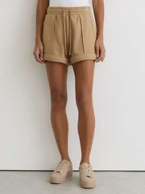 REISS Willa Cotton-blend Drawstring Sweat Shorts