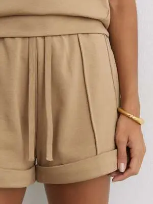 REISS Willa Cotton-blend Drawstring Sweat Shorts
