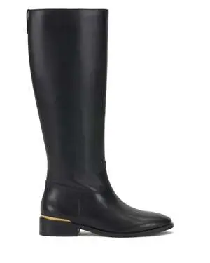 Vince Camuto Bercla Wide Calf Knee High Riding Boot - Black Leather