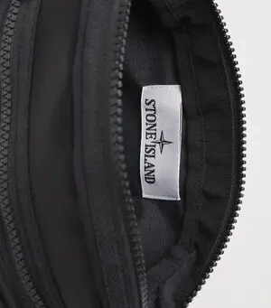 Stone Island Logo Patch Belt Bag - Black