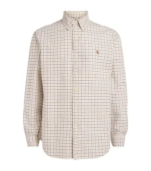Polo Ralph Lauren Custom-fit Tattersall Oxford Shirt - White