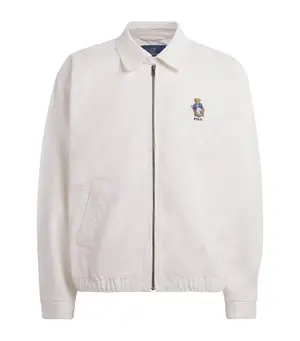 Polo Ralph Lauren Oversized Polo Bear Bomber Jacket - White