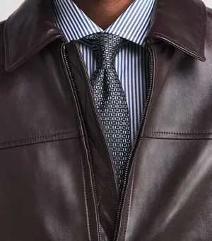 Pal Zileri Silk Geometric Jacquard Neck Tie