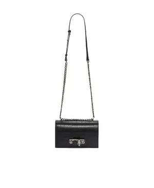 Alexander McQueen Jewelled Skull Embossed Shoulder Bag