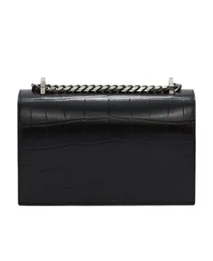Alexander McQueen Jewelled Skull Embossed Shoulder Bag
