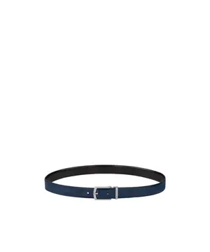Longchamp Delta Double-sided Belt - Black/navy Blue