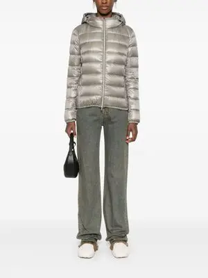 Herno Giada Hooded Quilted Down Jacket - Nude