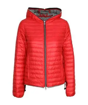 Duvetica Quilted Hooded Down Jacket - Red