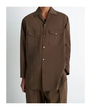LEMAIRE Cuban-collar Patch-pocket Shirt
