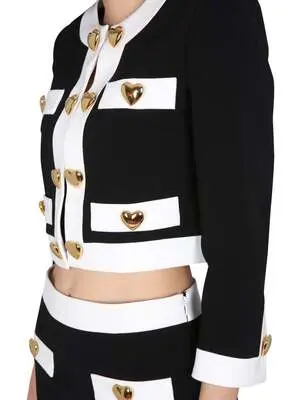 Moschino Heart-embellished Cropped Jacket