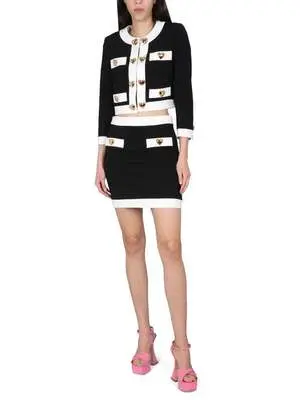 Moschino Heart-embellished Cropped Jacket
