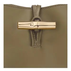Longchamp Bamboo Clasp Leather Shoulder Bag
