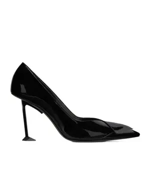 Givenchy Boudoir Fold Pumps In Patent Leather - Black