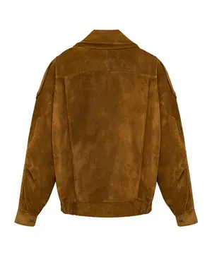 Saint Laurent Asymmetrical Zip Suede Jacket