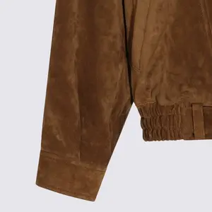 Saint Laurent Asymmetrical Zip Suede Jacket