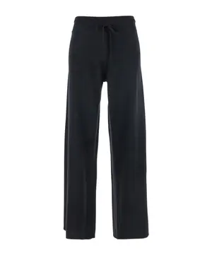 LISA YANG Drawstring Elastic Waist Casual Pants - Black