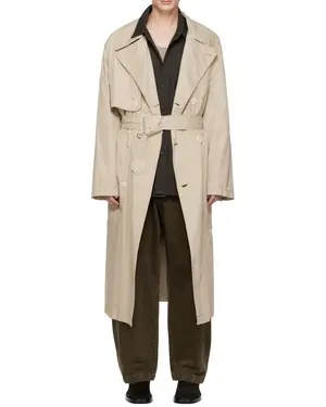 LEMAIRE Double-breasted Belted Trench Coat