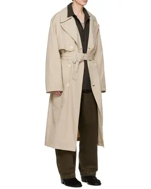 LEMAIRE Double-breasted Belted Trench Coat