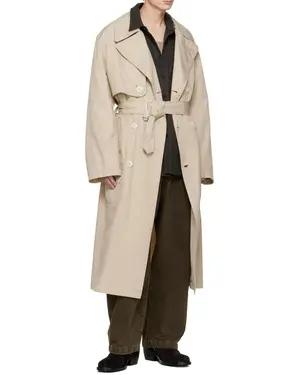 LEMAIRE Double-breasted Belted Trench Coat