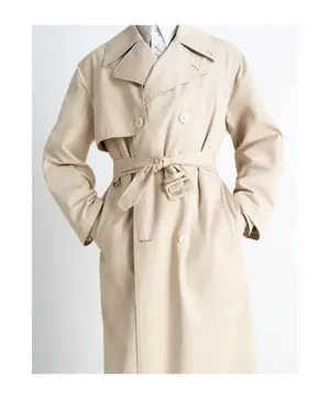 LEMAIRE Double-breasted Belted Trench Coat