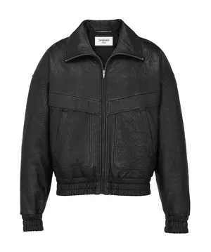 Saint Laurent Long-sleeve Leather Jacket - Black
