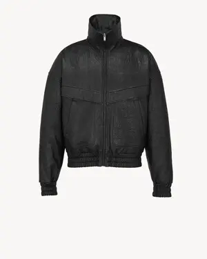 Saint Laurent Long-sleeve Leather Jacket