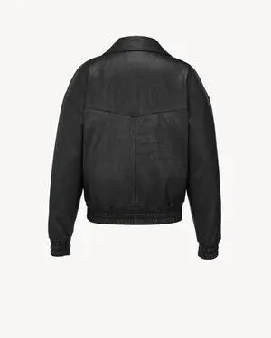 Saint Laurent Long-sleeve Leather Jacket