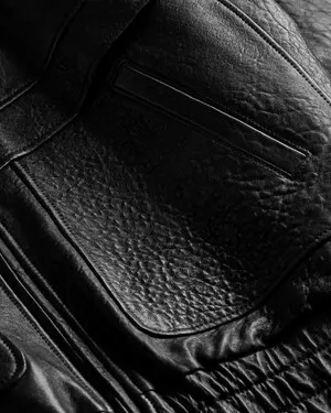 Saint Laurent Long-sleeve Leather Jacket