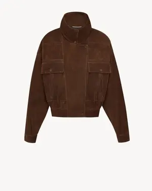 Saint Laurent Jacket In Vintage Split Leather