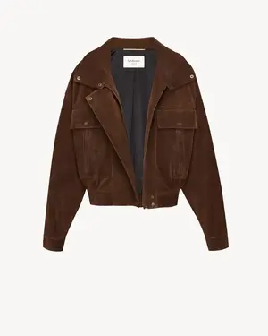 Saint Laurent Jacket In Vintage Split Leather