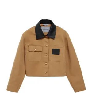 Balenciaga Cropped Workwear Jacket - Beige