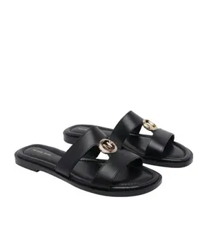 Michael Kors Logo Plaque Slip-on Slides