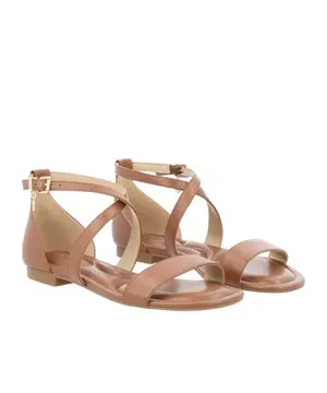 Michael Kors Alexa Flat Sandals With Buckle Closure - Pink