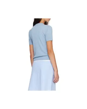 GANNI Argyle Knit T-shirt
