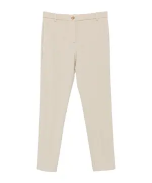 Pinko Bello Pressed-crease Belt-loop Trousers - Beige