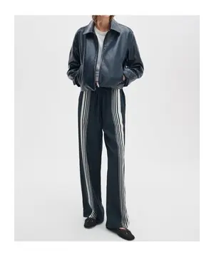 Rag & Bone Krista Faux-leather Jacket - Navy Blue