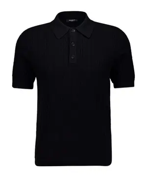 Balmain Monogram Knit Polo Shirt