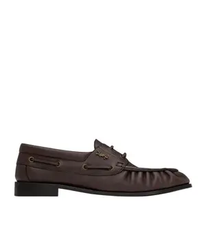 Saint Laurent Round-toe Casual Shoes - Paris Brown