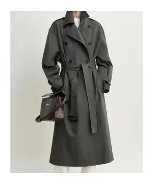 TOTEME Belted Double-breasted Trench Coat - Black