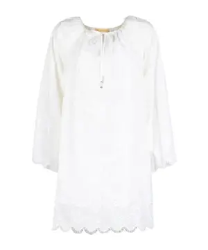 Michael Kors Floral Embroidered Voile Dress