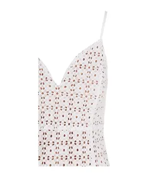 Michael Kors Sangallo Eyelet Flared Mini Dress