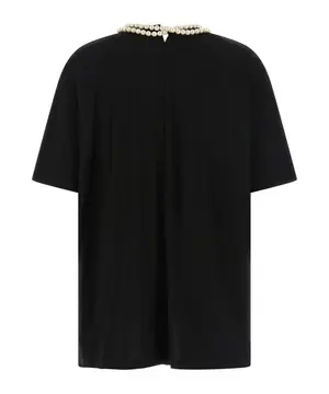 Junya Watanabe Pearl Trim Crew Neck T-shirt