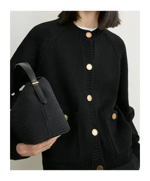 TOTEME Hammered Button Cotton Cardigan