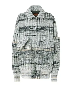 Missoni Oversized Wool-blend Check Bomber - Multicoloured